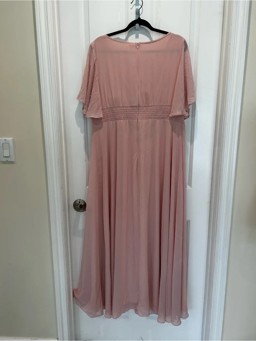 everlove | Dresses | New Blush Pink Chiffon Maxi Dress Plus Size ...